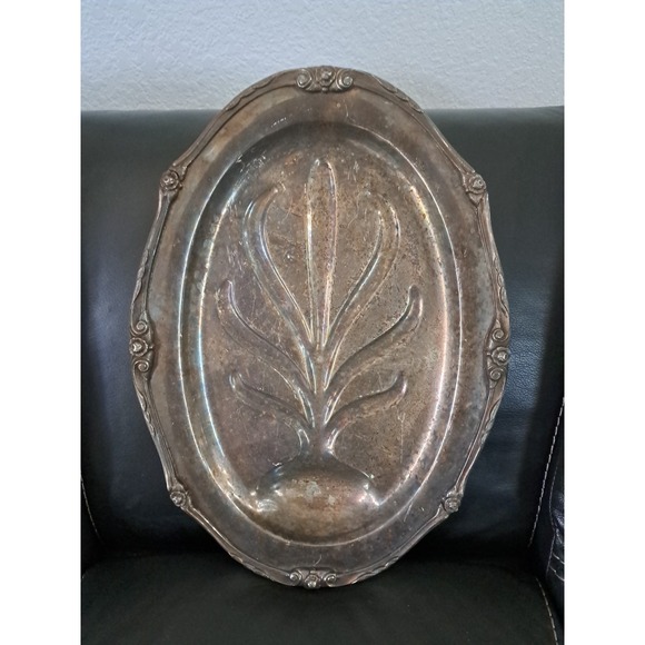 Roy Rogers | Dining | Vintage Footed Ornate Meat Tray Wm A Rogers Meat ...